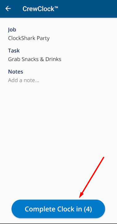 Using Crew Clock to Punch Your Crew in via Mobile